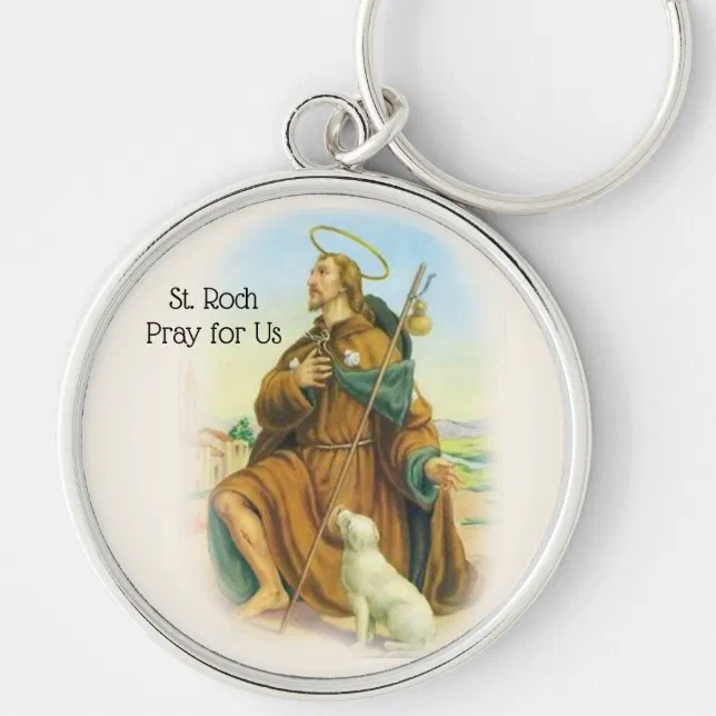 St. Roch Rocco Italian Patron Saint of Dogs Keychain | Zazzle