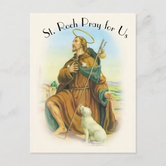 St. Roch Rocco Italian Patron Saint of Dogs Postcard | Zazzle