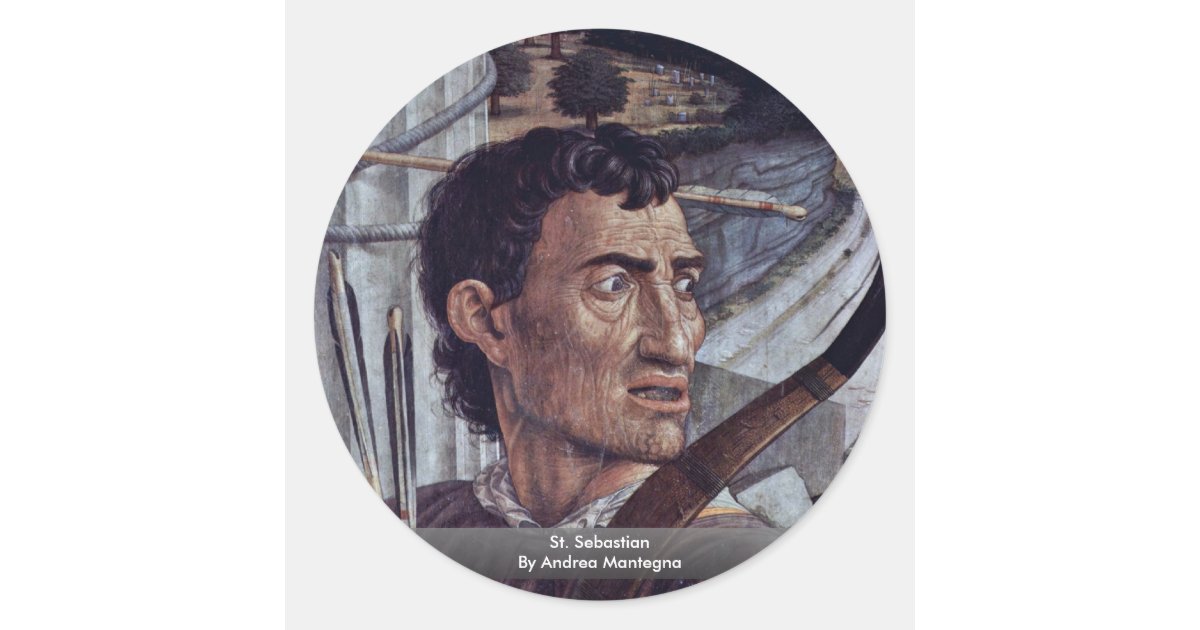 St. Sebastian By Andrea Mantegna Classic Round Sticker | Zazzle