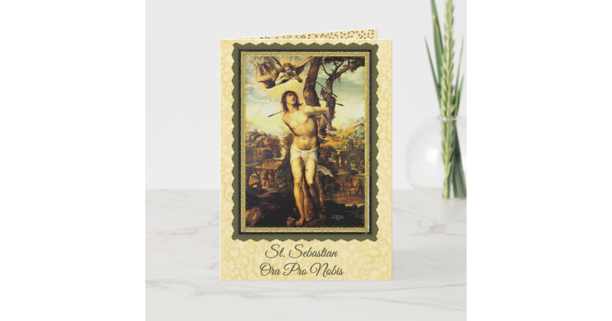 St. Sebastian Patron Saint of Athletes Card | Zazzle