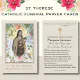 St. Therese Catholic Funeral Memorial Holy Card - | Zazzle