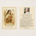 St. Therese Catholic Funeral Memorial Holy Card - | Zazzle