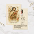 St. Therese Catholic Funeral Memorial Holy Card - | Zazzle