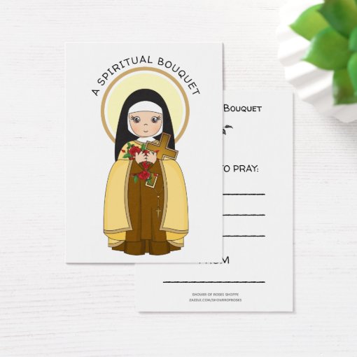 St. Therese Jesus Spiritual Bouquet Prayer Card | Zazzle