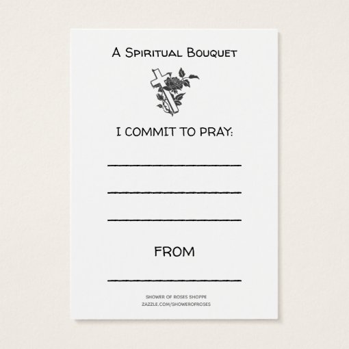 St. Therese Jesus Spiritual Bouquet Prayer Card | Zazzle