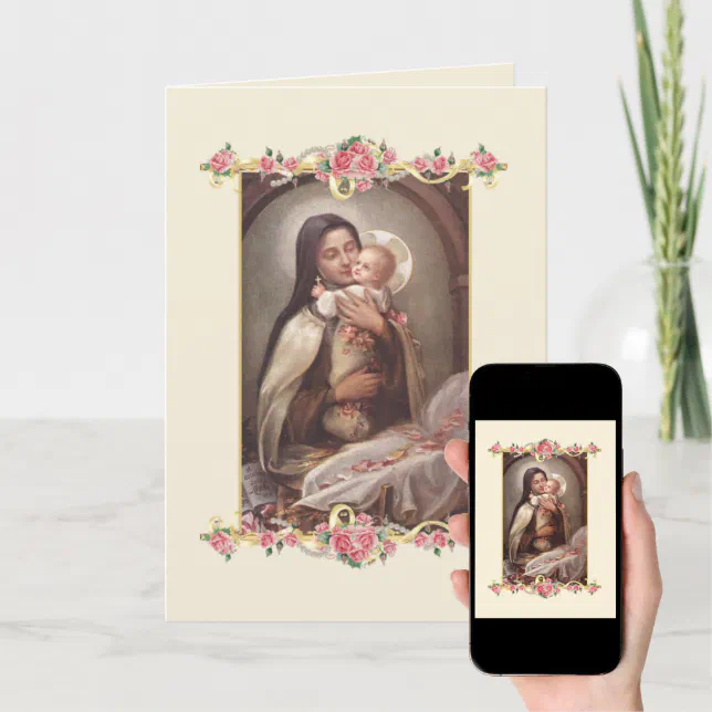 St. Therese Religious Catholic Carmelite Nun Card | Zazzle