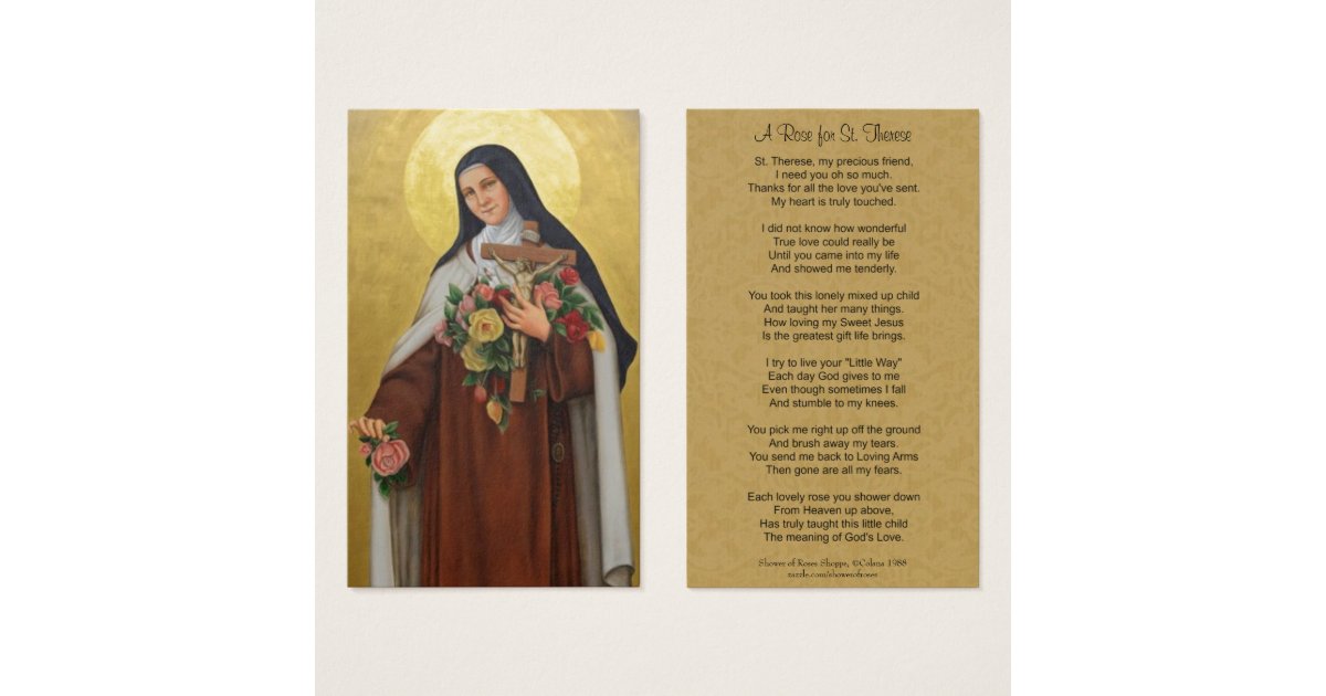 St. Therese the Little Flower Poem | Zazzle