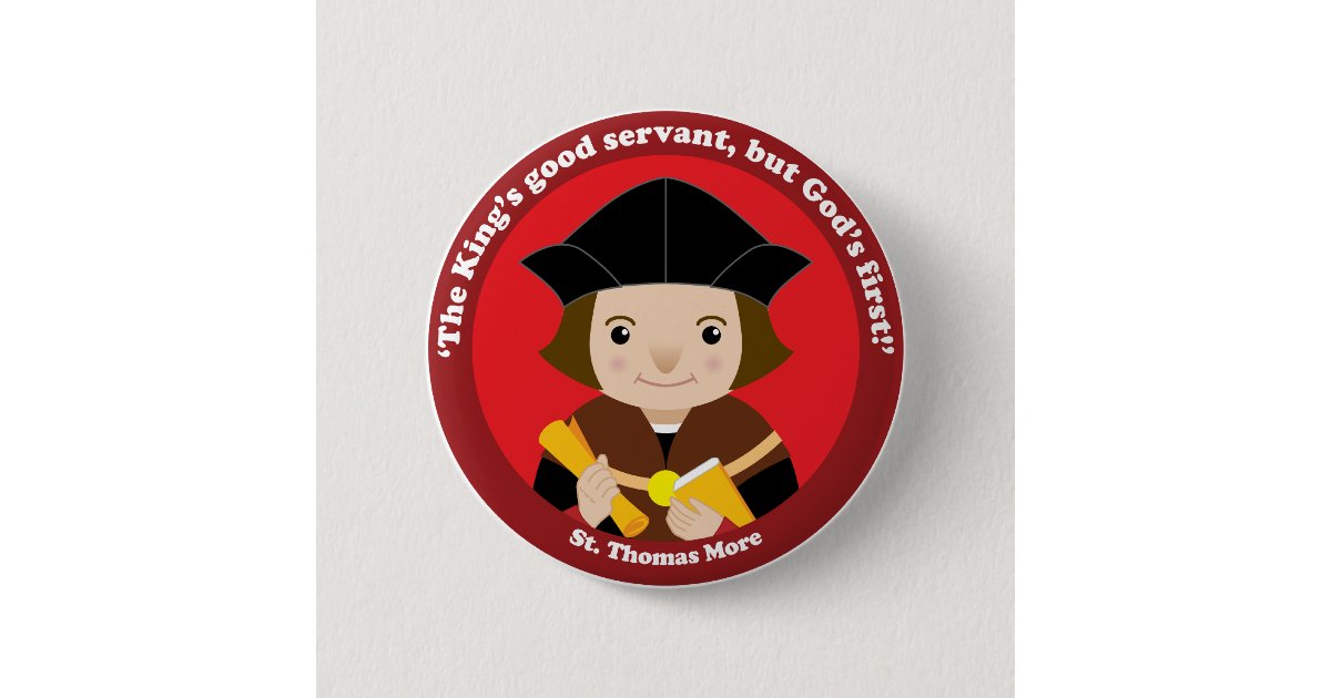 St. Thomas More Pinback Button | Zazzle