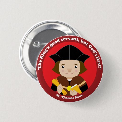 St. Thomas More Pinback Button | Zazzle