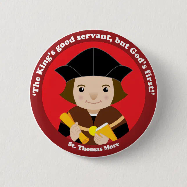 St. Thomas More Pinback Button | Zazzle