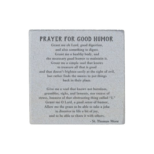 St. Thomas More "Prayer for Good Humor" Stone Magnet | Zazzle.com