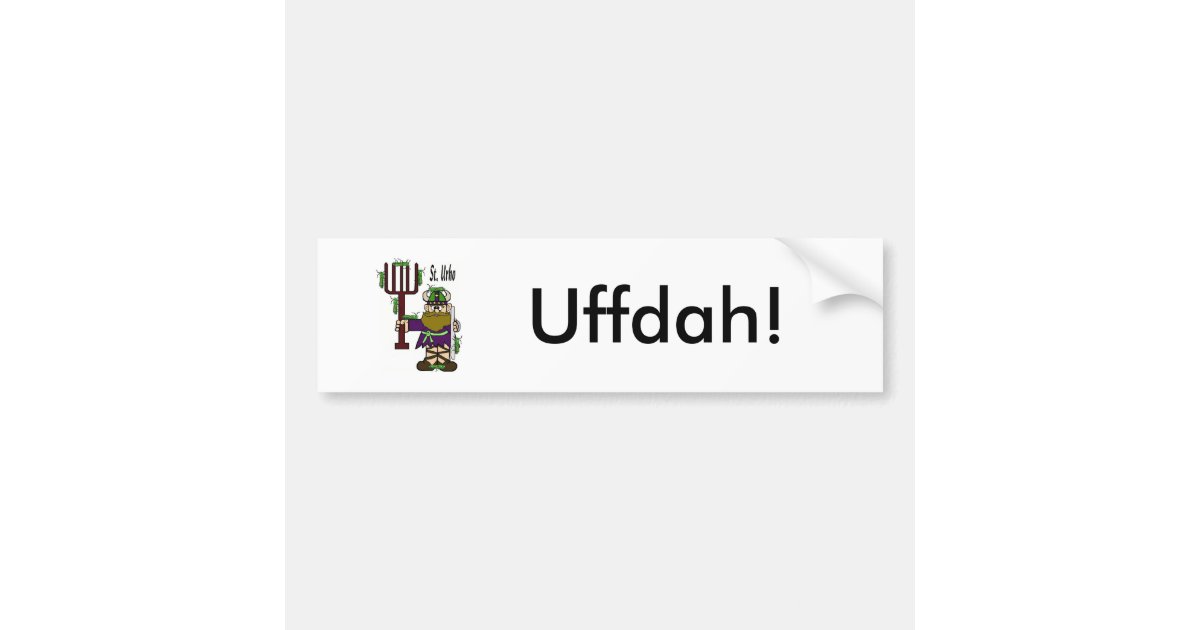 St. Urho "Uffdah" Bumper Sticker | Zazzle