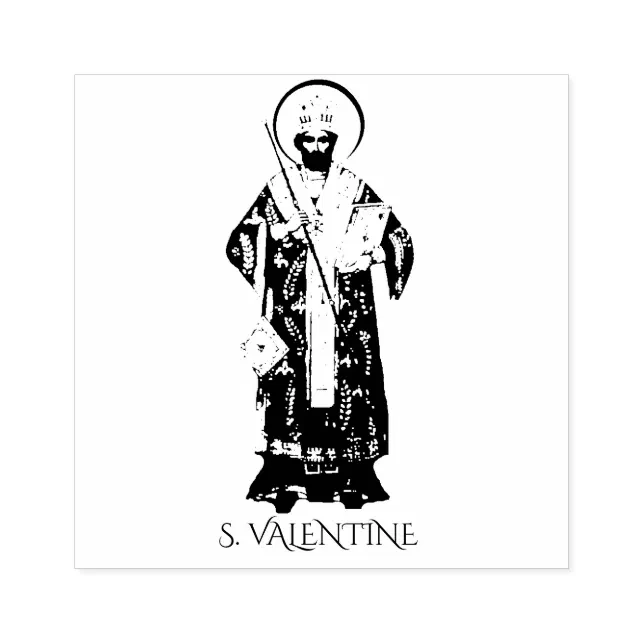 St. Valentine Priest Bishop Rubber Stamp | Zazzle
