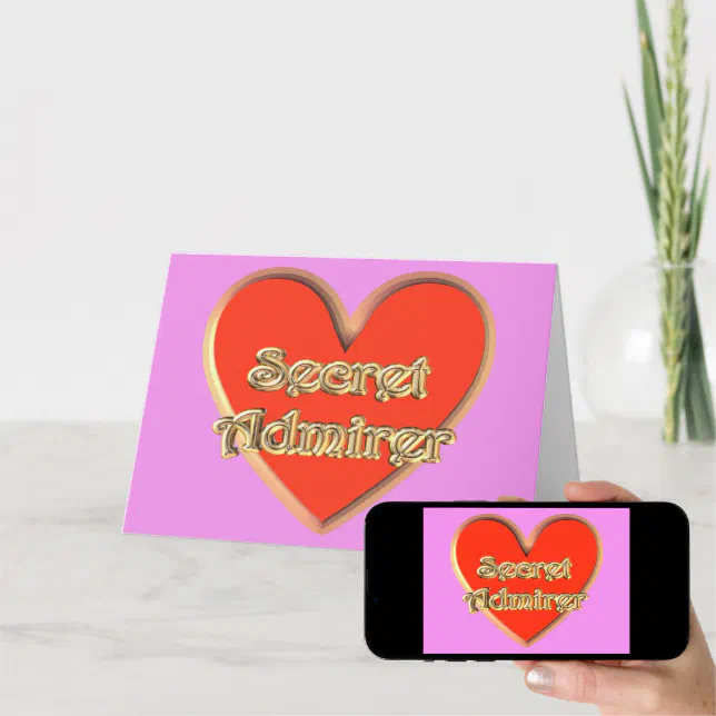 St. Valentine's Day Valentine Secret Admirer Holiday Card | Zazzle