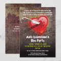 Stabbed Heart Anti-Valentine's Day Party Invitation | Zazzle