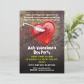Stabbed Heart Anti-Valentine's Day Party Invitation | Zazzle