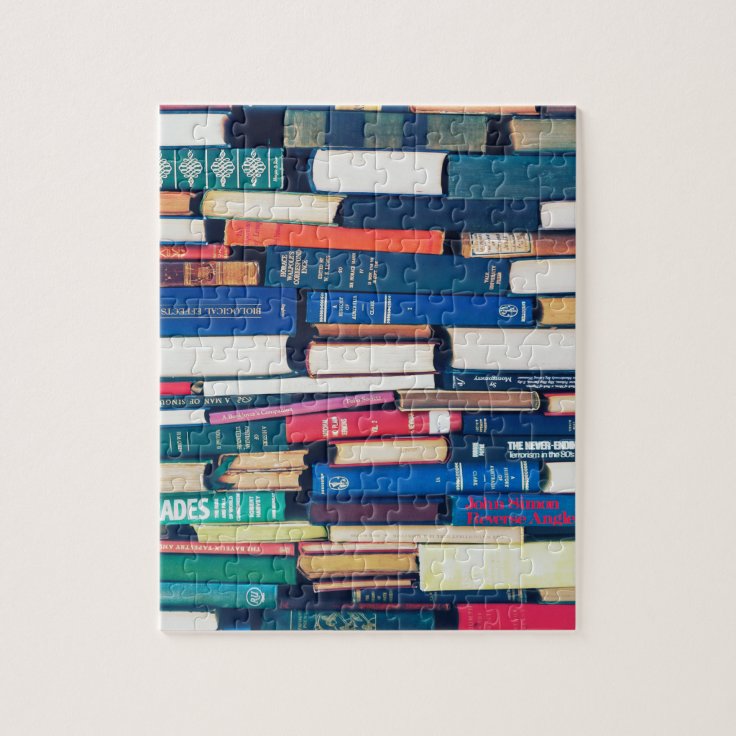 Stack of books jigsaw puzzle | Zazzle