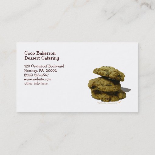 Stack of Cookies Business Card Template | Zazzle