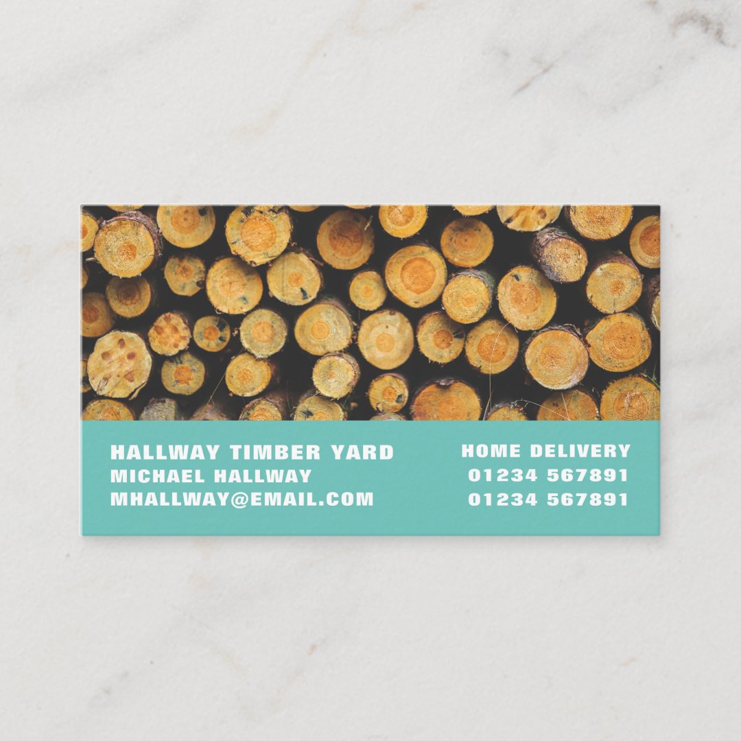 Stack of Firewood, Lumber/Timber/Wood Yard Business Card | Zazzle