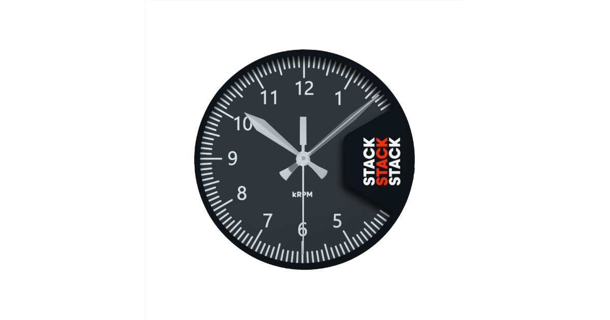 Stack Tachometer Clock | Zazzle.com