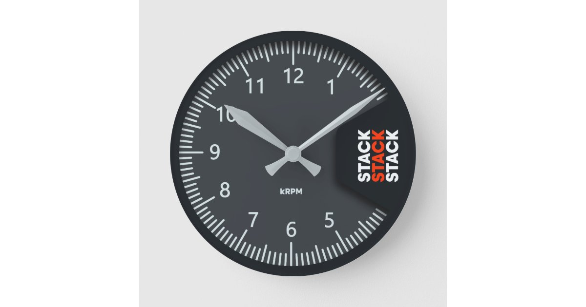 Stack Tachometer Clock | Zazzle