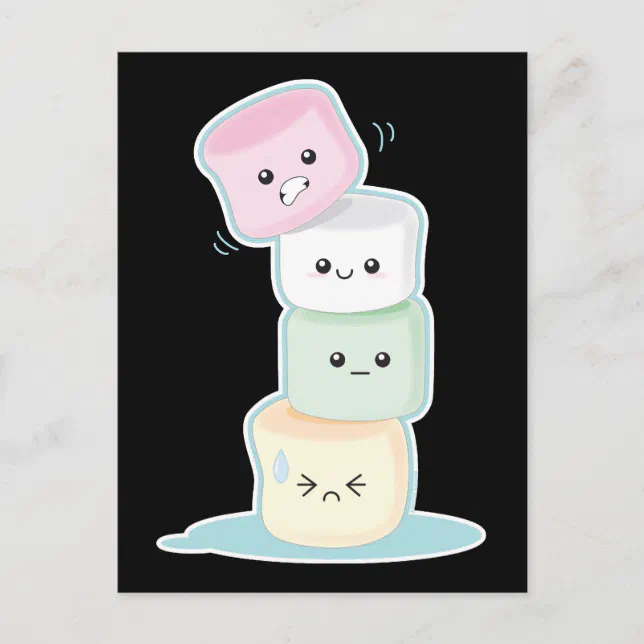 Stacked Marshmallows Postcard | Zazzle