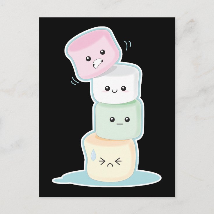 Stacked Marshmallows Postcard | Zazzle