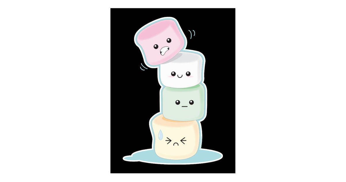 Stacked Marshmallows Postcard | Zazzle.com