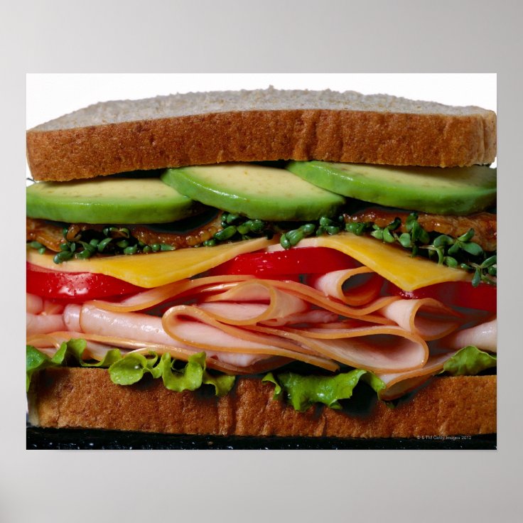 Stacked sandwich poster | Zazzle