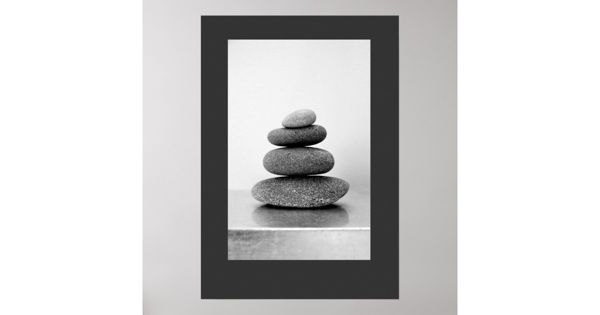 Stacked Zen Stones Poster | Zazzle