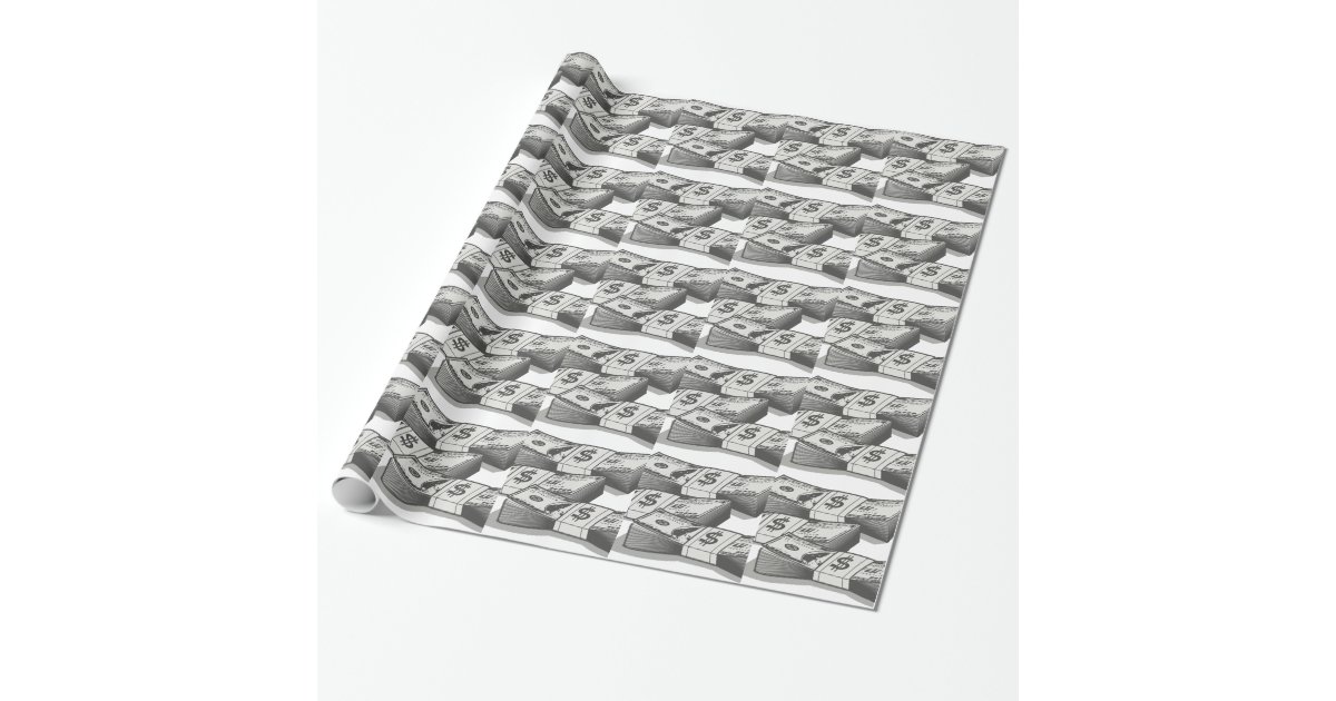 Stacks of Cash Wrapping Paper | Zazzle