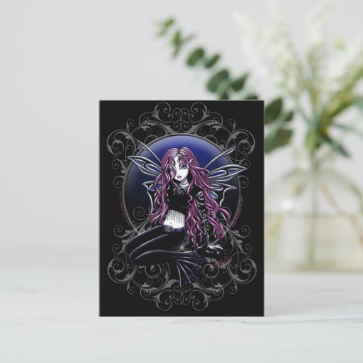 Stacy Magic Mirror Pink Fairy Fantasy Postcard | Zazzle