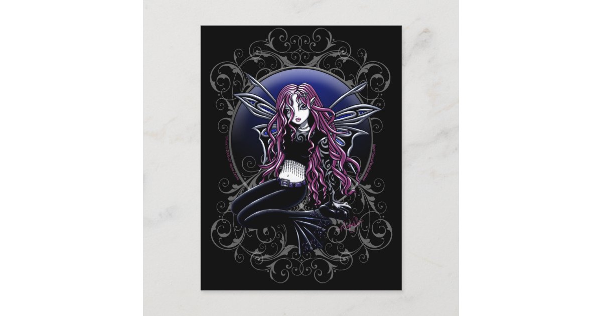 Stacy Magic Mirror Pink Fairy Fantasy Postcard | Zazzle