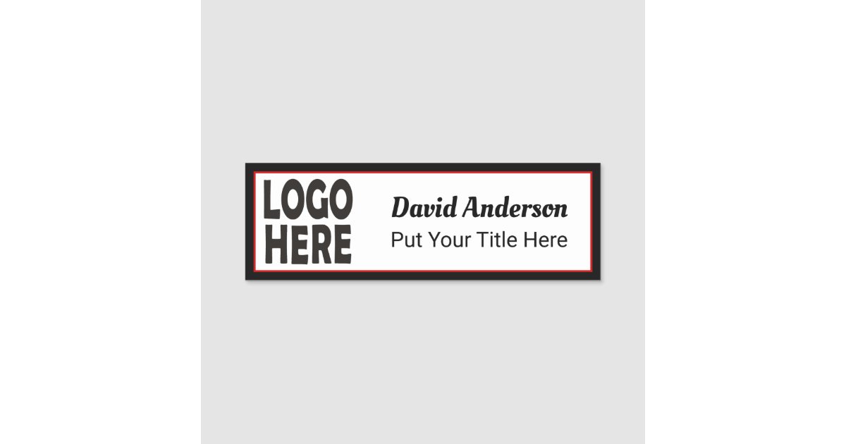 Staff and employee custom simple name tag | Zazzle