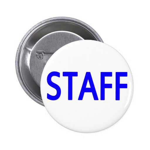 Staff Blue Button | Zazzle