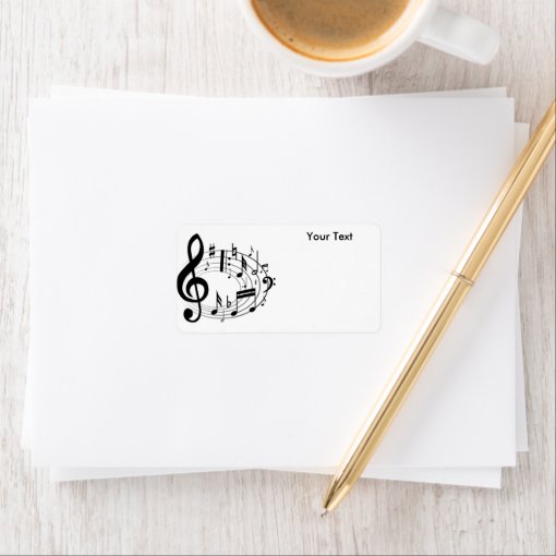 Staff, Clef and Ledger Music Scale Notes Label | Zazzle