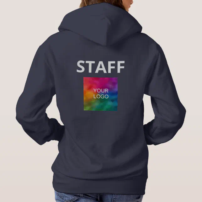 Staff Crew Company Business Logo Here Womens Hoodie | Zazzle