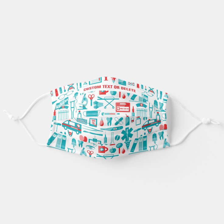 Staff Doctor Nurse Your Custom Text Adult Cloth Face Mask | Zazzle