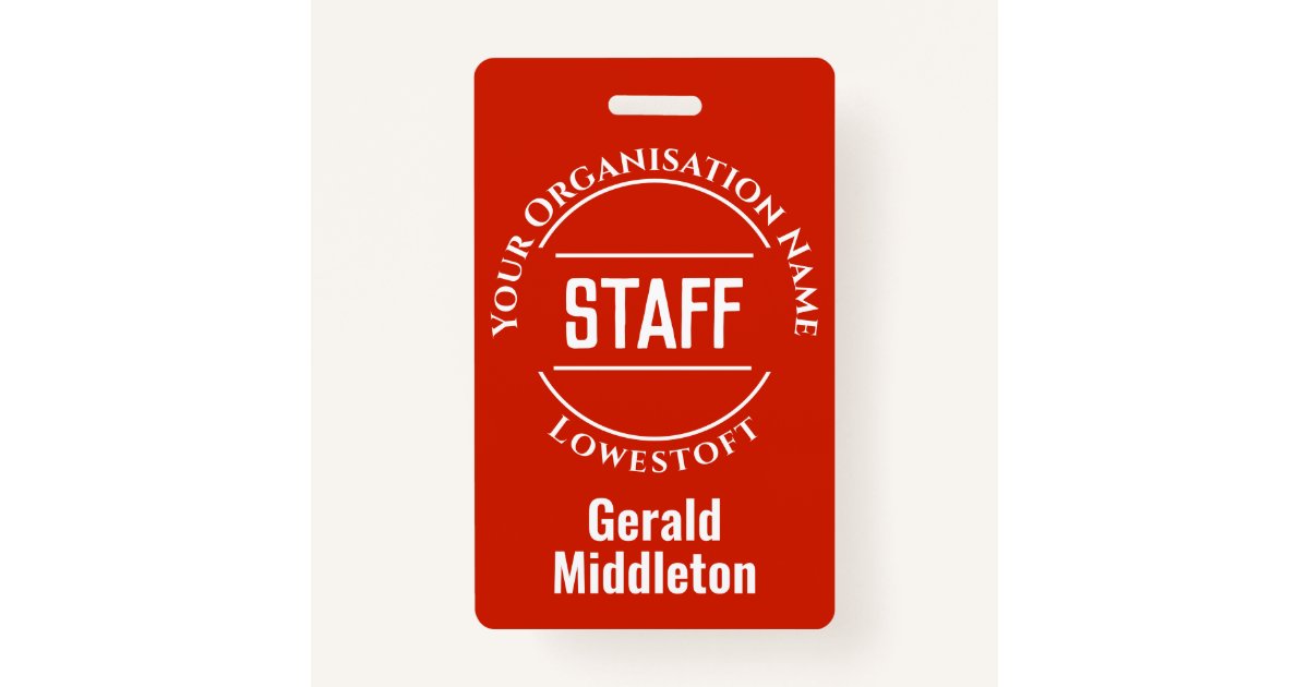 Staff Member Badge | Zazzle