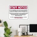 Staff Notice Poster | Zazzle