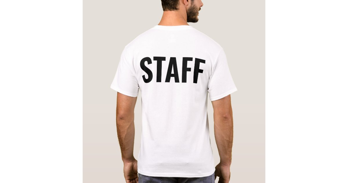 Staff Personalized Employee Company Work T-Shirt | Zazzle