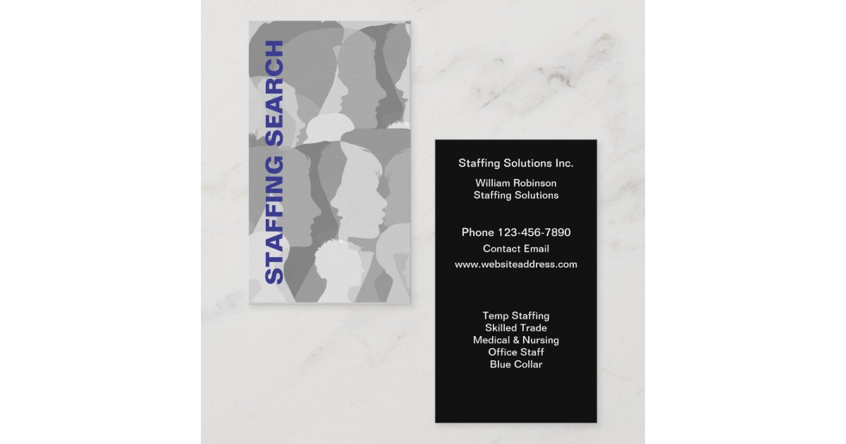 Staffing And Human Resources Theme Business Card | Zazzle