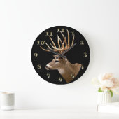 Stag Buck Deer Large Clock | Zazzle