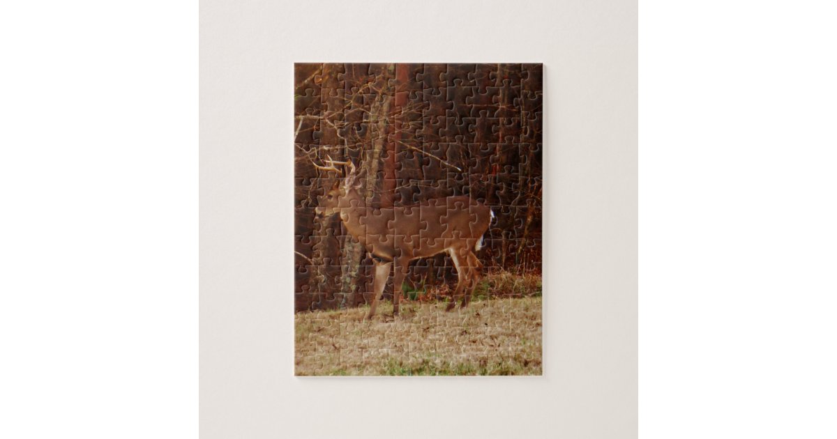 Stag / Buck Deer Red Oak Camouflage Jigsaw Puzzle | Zazzle