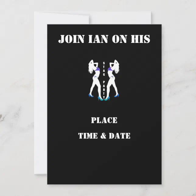 STAG PARTY Invitation | Zazzle