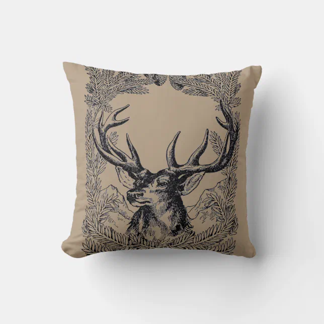 Stag Throw Pillow | Zazzle