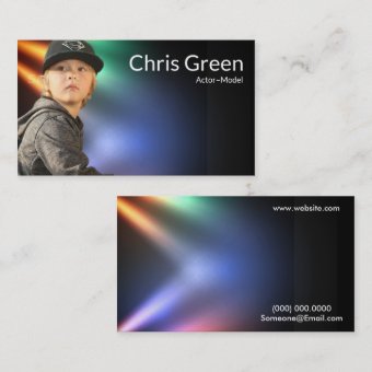 Stage Business Cards Headshot Actors & Models | Zazzle