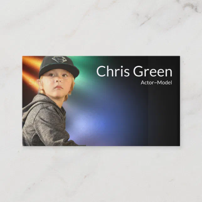 Stage Business Cards Headshot Actors & Models | Zazzle