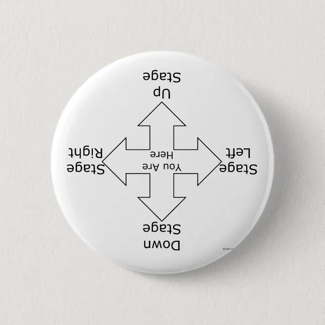 Stage Directions Button | Zazzle