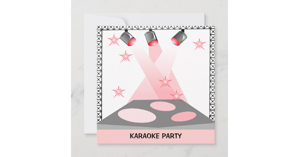 STAGE LIGHTS INVITATION KARAOKE TALENT SHOW PARTY | Zazzle